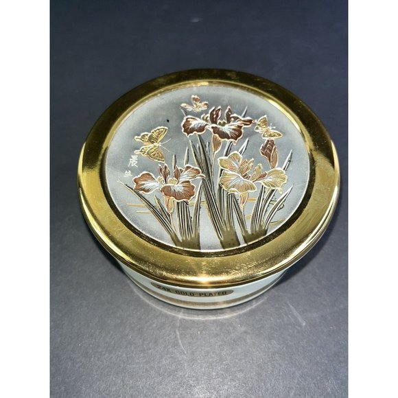 Himark | Other | Vintage 24k Gold Trim Trinket Dish Lidded Himark Japan ...